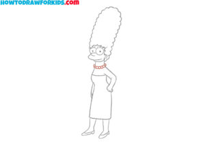 How to Draw Marge Simpson - Easy Drawing Tutorial For Kids