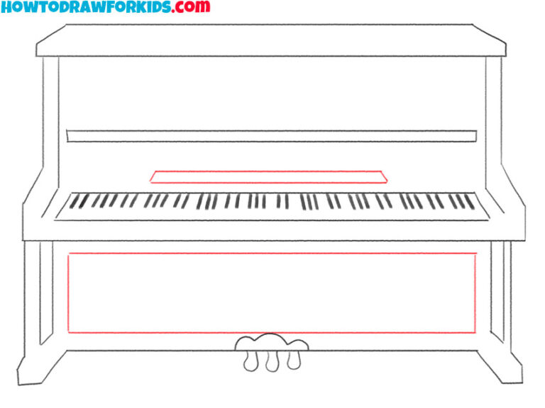 How to Draw a Piano - Easy Drawing Tutorial For Kids