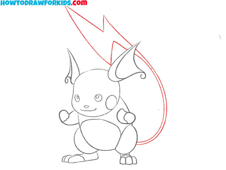 How to Draw Raichu - Easy Drawing Tutorial For Kids