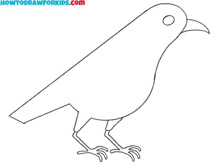 How to Draw a Raven - Easy Drawing Tutorial For Kids