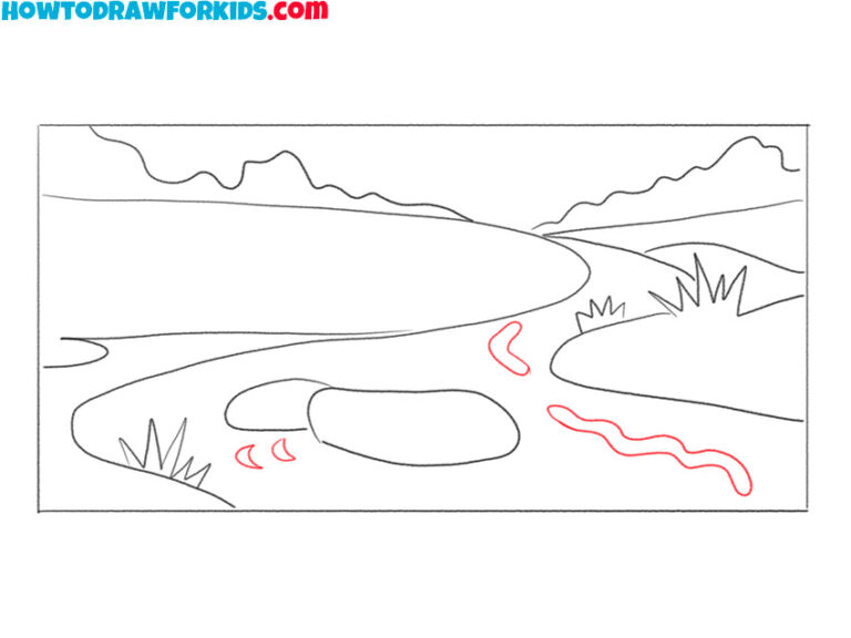 How to Draw a River - Easy Drawing Tutorial For Kids
