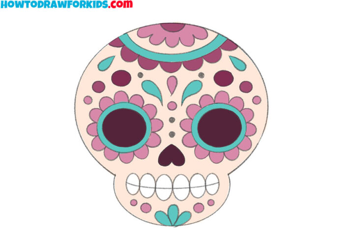 How to Draw a Sugar Skull - Easy Drawing Tutorial For Kids