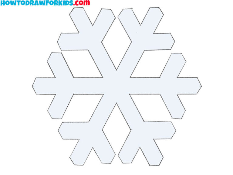 How to Draw a Snowflake - Easy Drawing Tutorial For Kids