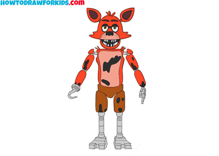 How to Draw Foxy - Easy Drawing Tutorial For Kids