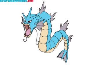 How to Draw Gyarados - Easy Drawing Tutorial For Kids
