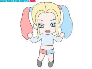 How to Draw Harley Quinn - Easy Drawing Tutorial For Kids