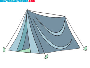 How to Draw a Tent - Easy Drawing Tutorial For Kids