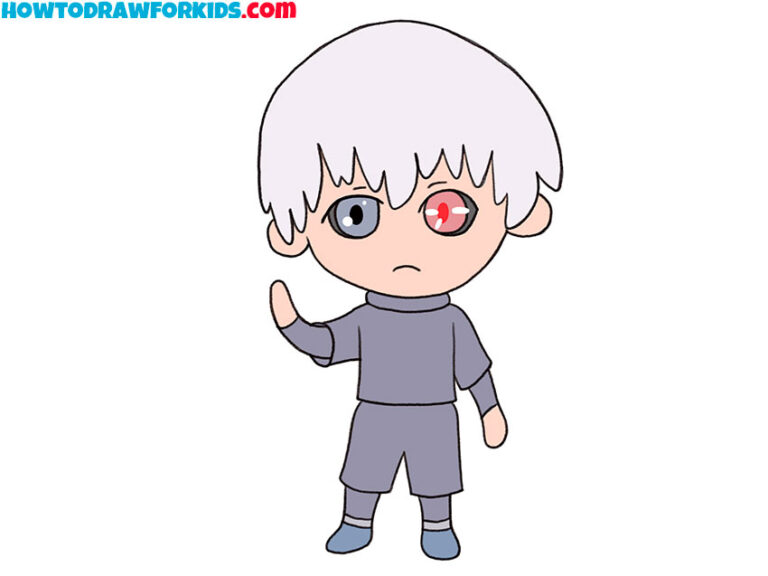 How to Draw Kaneki - Easy Drawing Tutorial For Kids