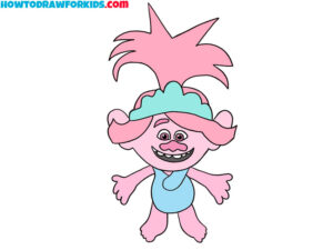 How to Draw Poppy from Trolls - Easy Drawing Tutorial For Kids