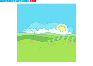 How to Draw Farmland - Easy Drawing Tutorial For Kids