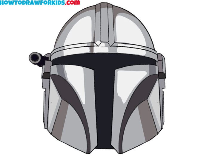 How to Draw the Mandalorian Helmet - Drawing Tutorial For Kids