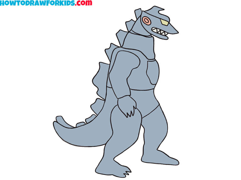 How to Draw Mechagodzilla - Easy Drawing Tutorial For Kids