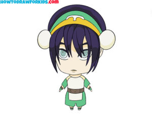 How to Draw Toph - Easy Drawing Tutorial For Kids