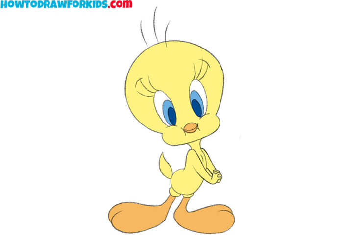 How to Draw Tweety Bird - Easy Drawing Tutorial For Kids