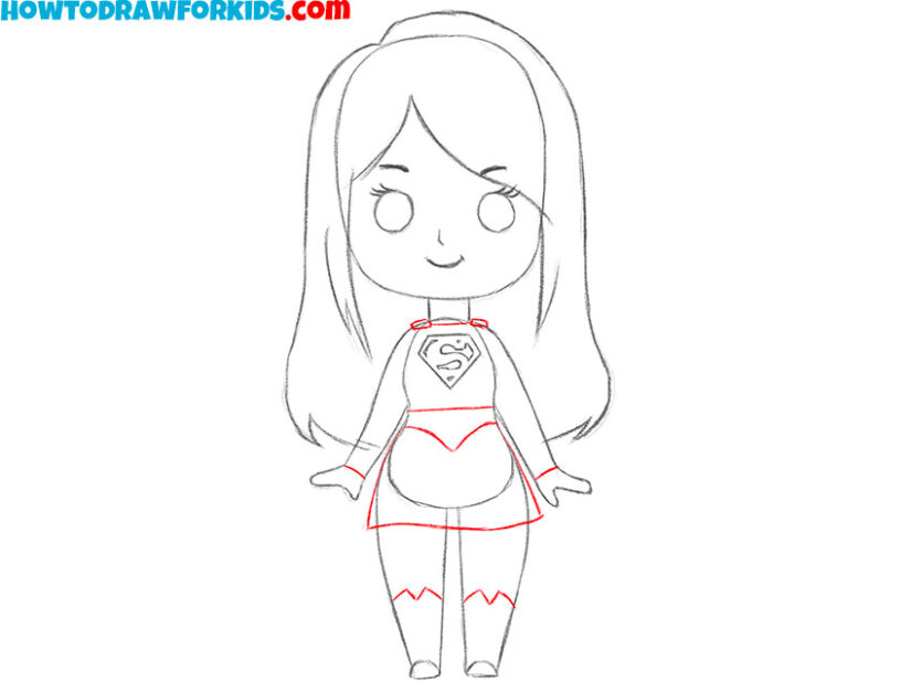 How to Draw Supergirl - Easy Drawing Tutorial For Kids