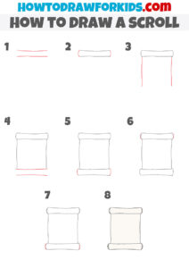 How to Draw a Scroll - Easy Drawing Tutorial For Kids