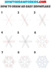 How to Draw a Snowflake - Easy Drawing Tutorial For Kids