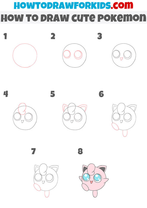 How to Draw Cute Pokémon - Easy Drawing Tutorial For Kids