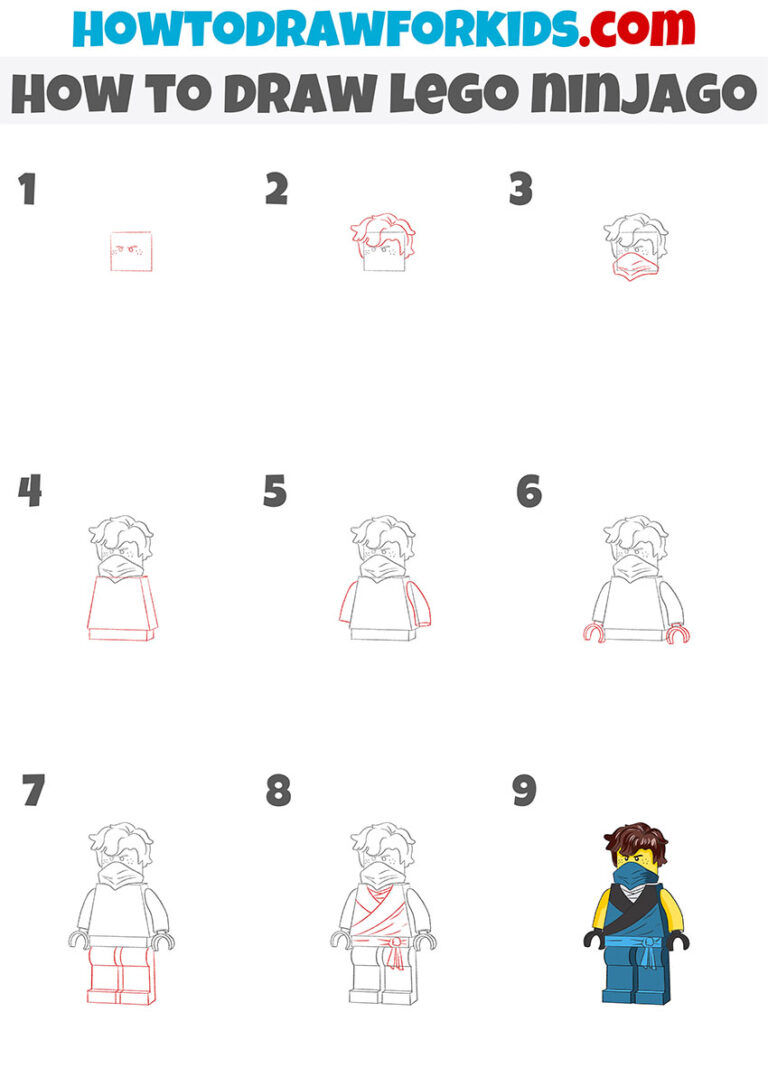 How to Draw Lego Ninjago - Easy Drawing Tutorial For Kids