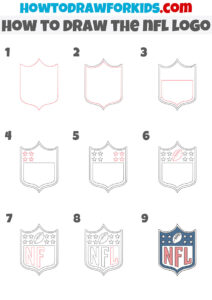 How to Draw the NFL Logo - Easy Drawing Tutorial For Kids