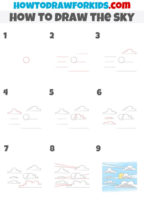 How to Draw the Sky - Easy Drawing Tutorial For Kids