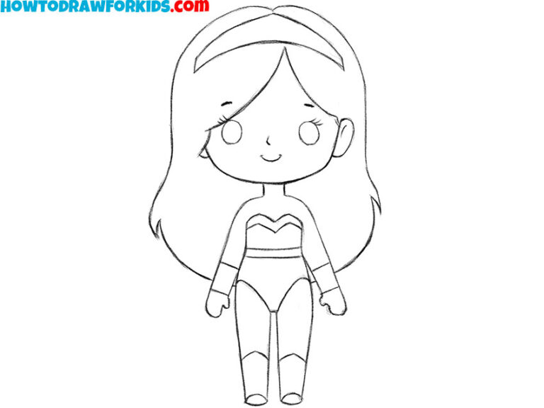 How to Draw Wonder Woman - Easy Drawing Tutorial For Kids