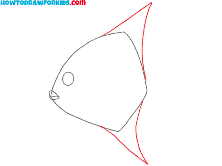 How to Draw an Angelfish - Easy Drawing Tutorial For Kids