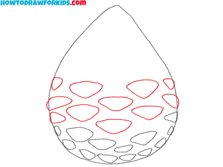 How to Draw a Pinecone - Easy Drawing Tutorial For Kids