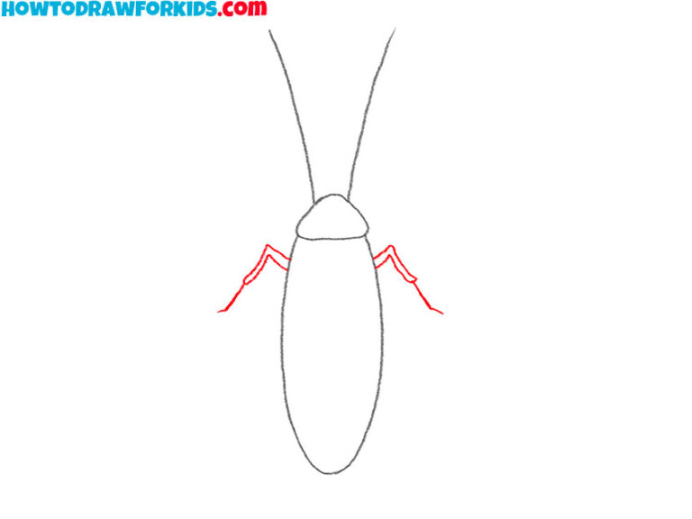 How to Draw a Cockroach - Easy Drawing Tutorial For Kids