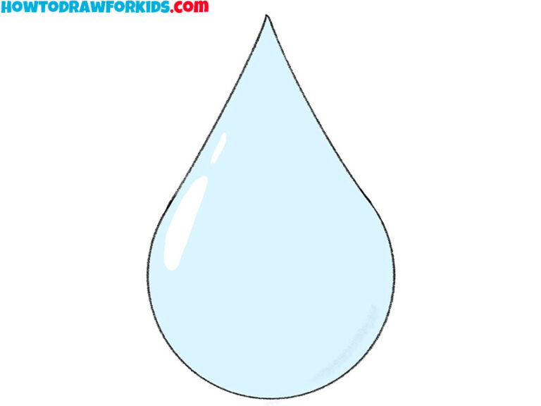 How to Draw a Drop of Water - Easy Drawing Tutorial For Kids