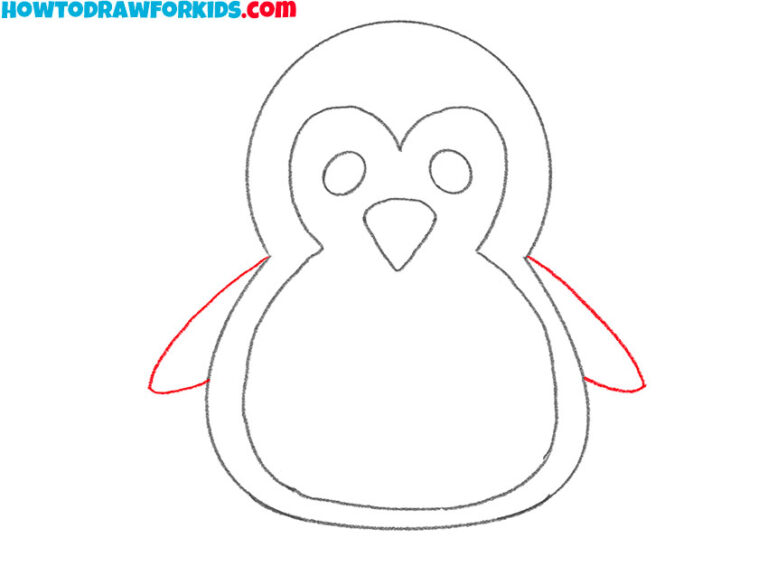 How to Draw a Cartoon Penguin - Easy Drawing Tutorial For Kids