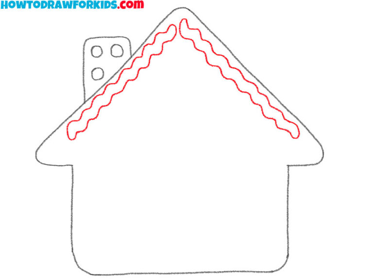 How to Draw a Gingerbread House - Drawing Tutorial For Kids