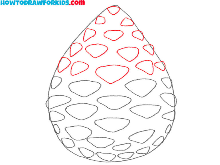 How to Draw a Pinecone - Easy Drawing Tutorial For Kids