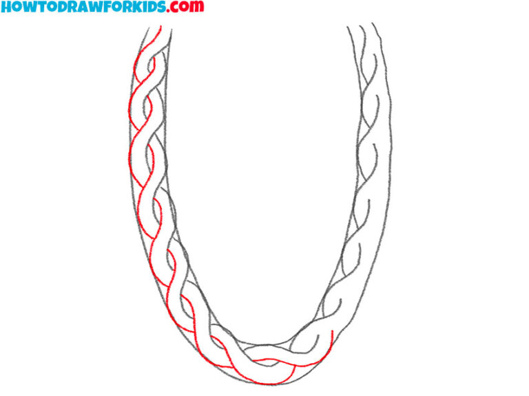 How to Draw a Chain Necklace - Easy Drawing Tutorial For Kids