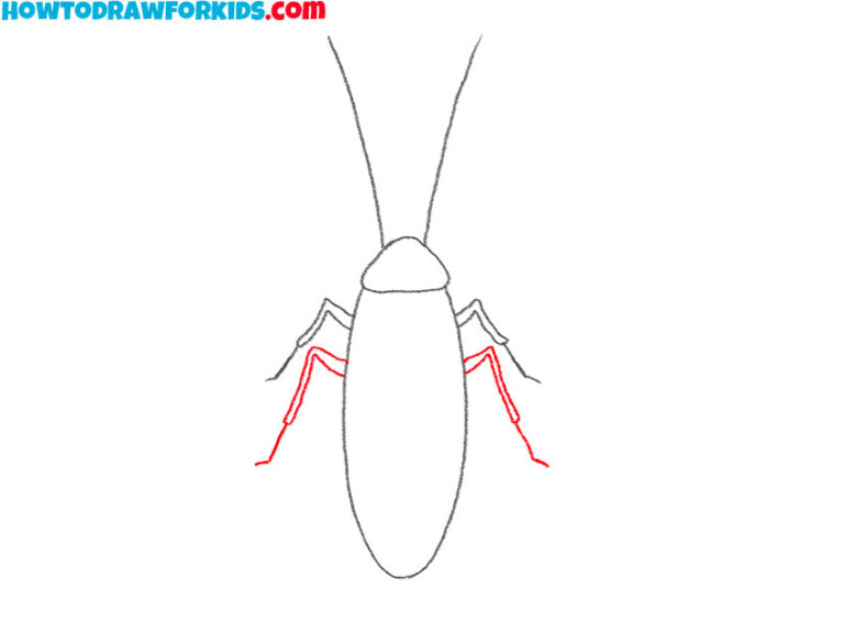 How to Draw a Cockroach - Easy Drawing Tutorial For Kids