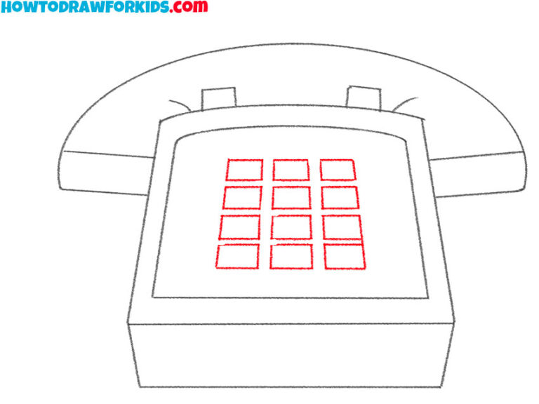 How to Draw a Telephone - Easy Drawing Tutorial For Kids