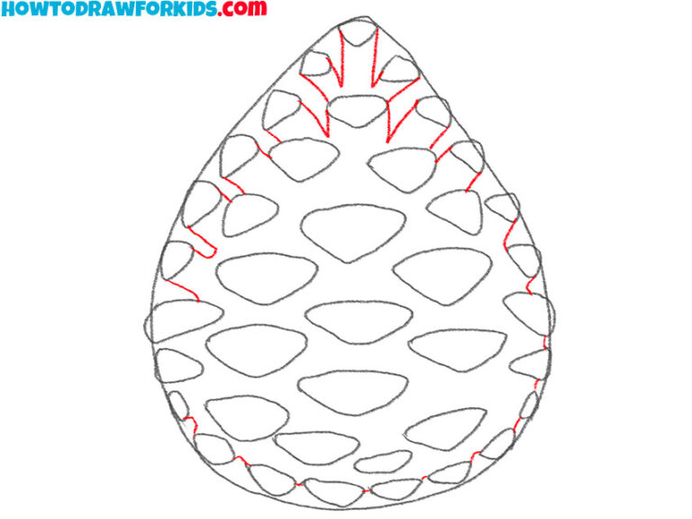 How to Draw a Pinecone - Easy Drawing Tutorial For Kids