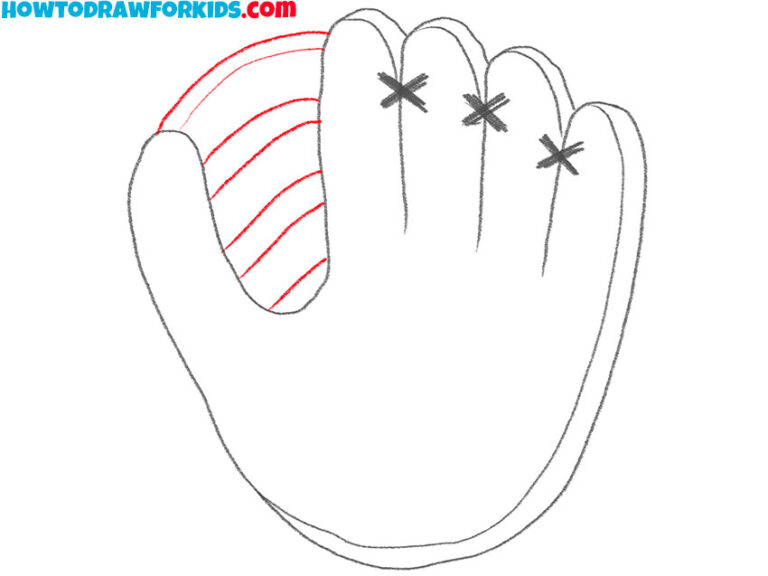How to Draw a Baseball Glove - Easy Drawing Tutorial For Kids