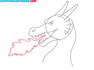 How to Draw a Fire Dragon - Easy Drawing Tutorial For Kids