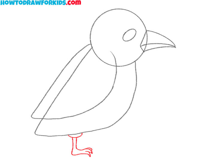 How to Draw a Crow - Easy Drawing Tutorial For Kids