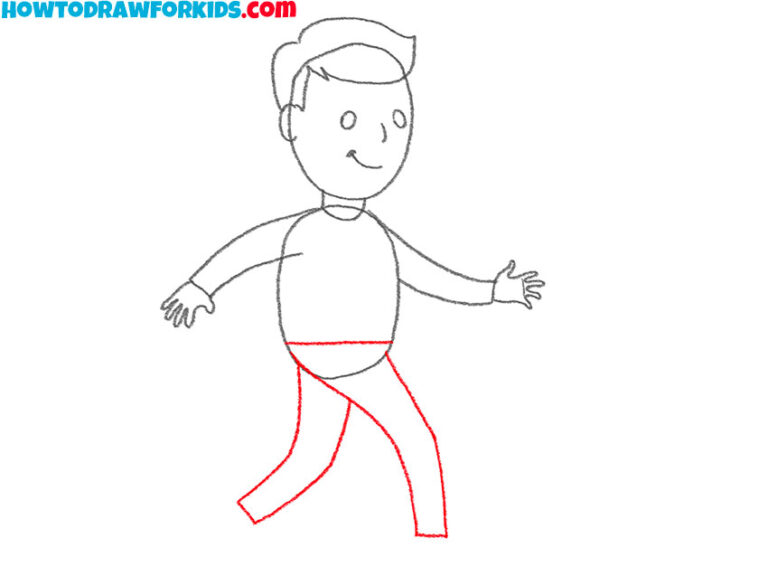 How to Draw a Walking Person - Easy Drawing Tutorial For Kids