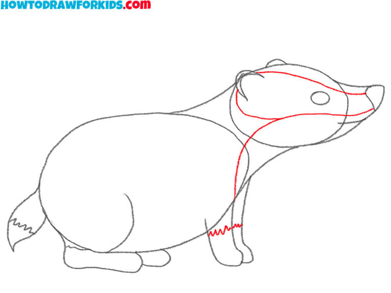 How to Draw a Badger - Easy Drawing Tutorial For Kids