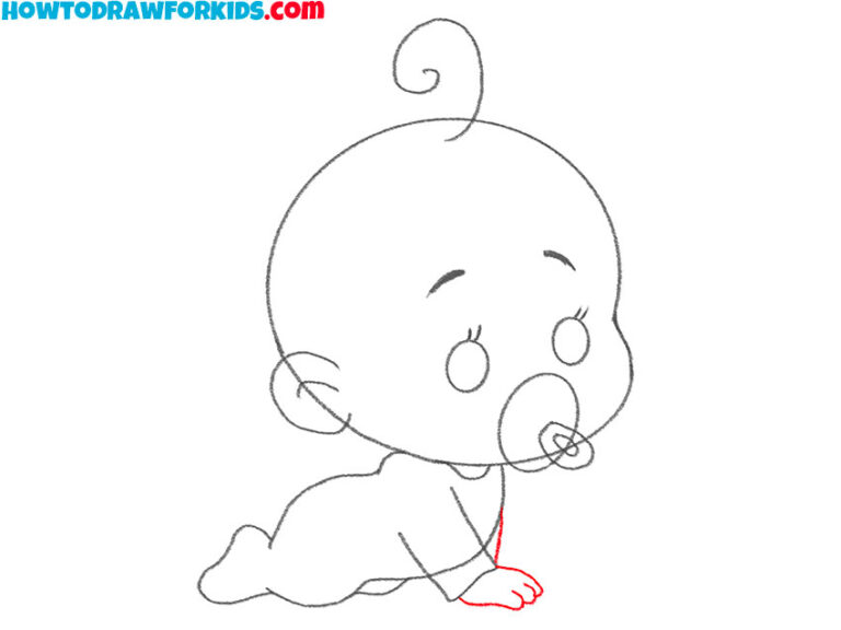 How to Draw a Cartoon Baby - Easy Drawing Tutorial For Kids