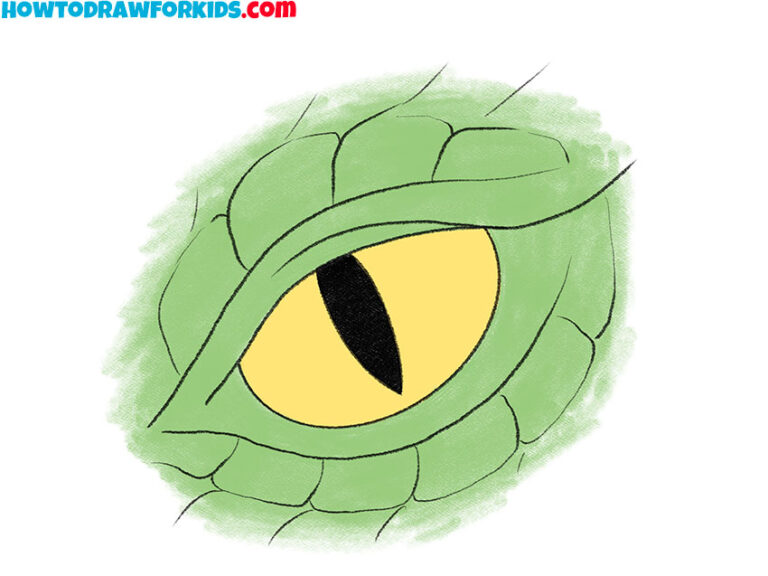 How to Draw a Dragon Eye - Easy Drawing Tutorial For Kids