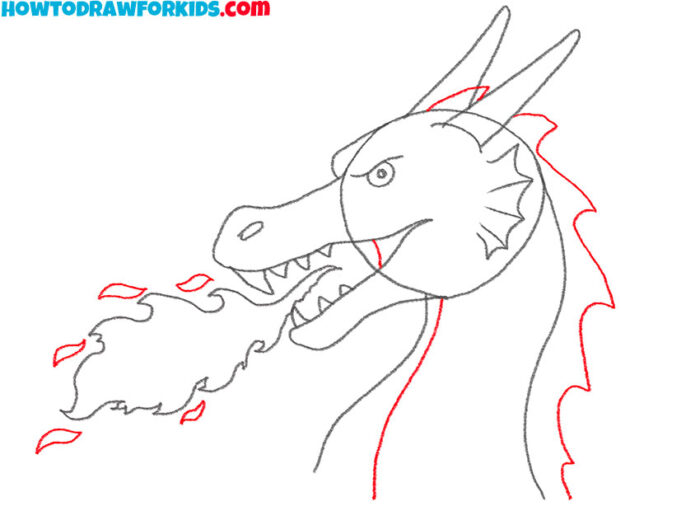 How to Draw a Fire Dragon - Easy Drawing Tutorial For Kids