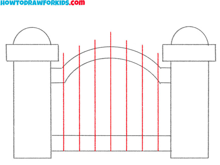 How to Draw a Gate - Easy Drawing Tutorial For Kids