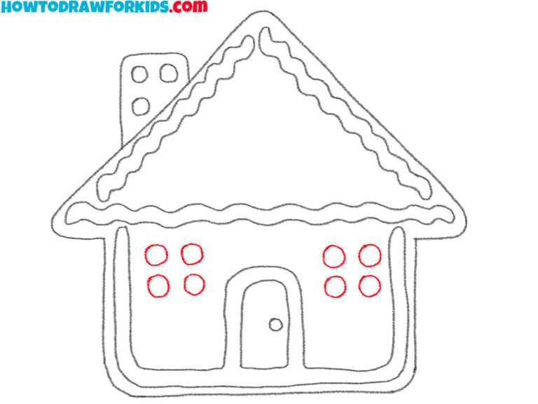 How to Draw a Gingerbread House - Drawing Tutorial For Kids