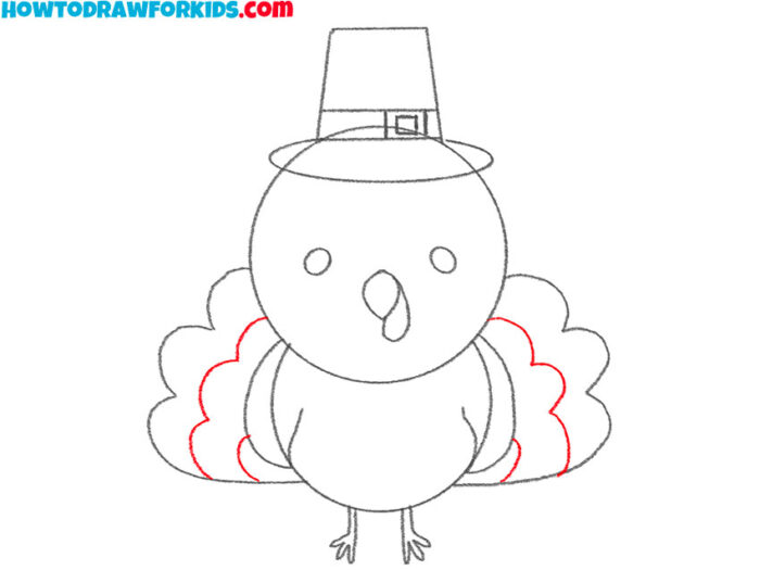 How to Draw a Cute Turkey - Easy Drawing Tutorial For Kids