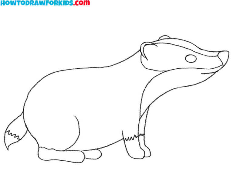 How to Draw a Badger - Easy Drawing Tutorial For Kids