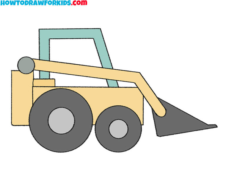 How to Draw a Bulldozer - Easy Drawing Tutorial For Kids